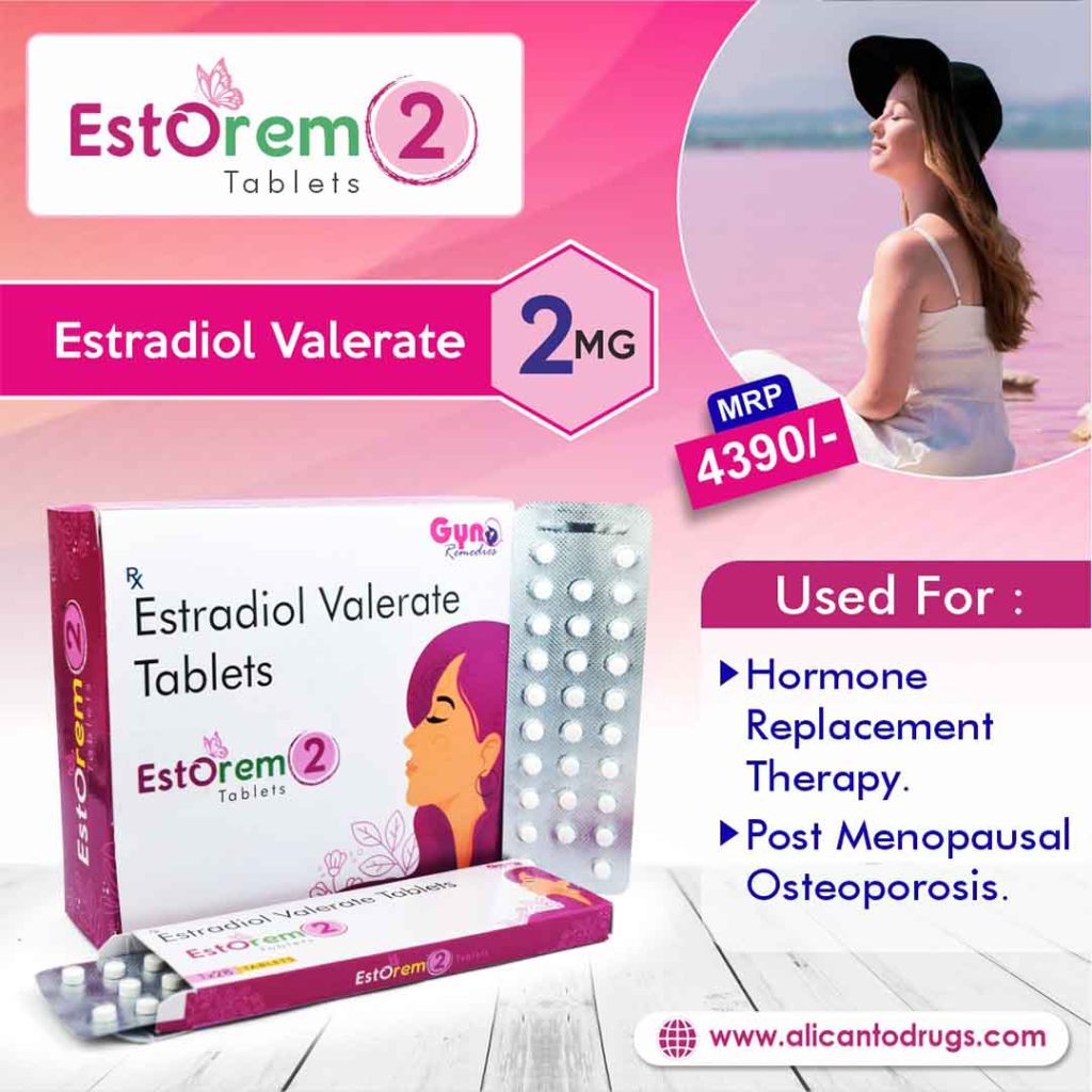 Estradiol Valerate Tablet | Estorem 2 Tablets - Gyno Remedies
