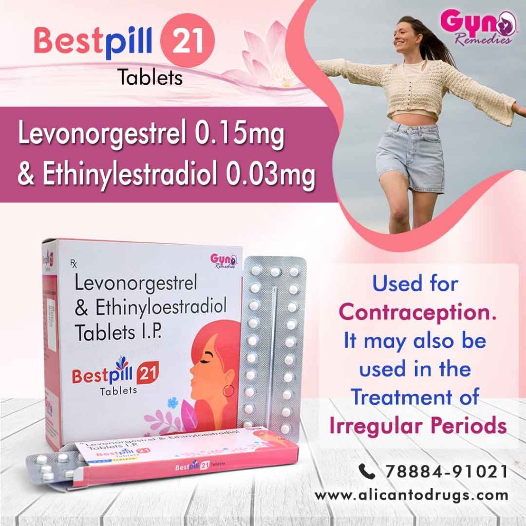 Levonogestrel and Ethinyloestradiol Tablet | Bestpill 21 Tablets - Gyno ...